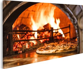 Islandburner Bild auf Leinwand Heiße Flammen Pizza ofen Döner Bude Pizzeria Imbiss Italiener Bilder Wandbilder Poster