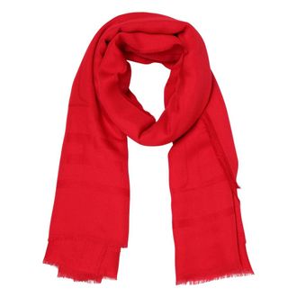 Elisabetta Franchi Foulard en Viscose et Modal - Femme - Accessoires - Rouge - Taille: ONE Size