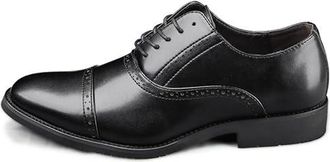 Generic Robe Oxford for Hommes à Lacets, Richelieu, Bout Droit, Cuir végétalien, antidérapant, Bas, for Bal de Promo(Noir,39 EU)