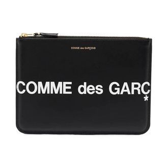 Comme Des Gar&ccedil;ons Schwarzes Leder-Logo-Portemonnaie - - Accessories - Herren - Schwarzk - ONE SIZE