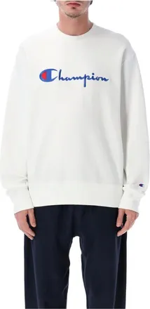 Champion Logo Crewneck - Homme - Sweatshirts et sweats &agrave; capuche - Blanc - Taille: L