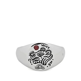 Tom Wood Homme, Accessoires, Gris, Taille: 60 MM Bague Why Me