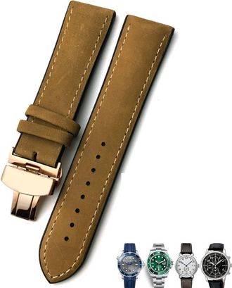 Generic 20mm 21mm 22mm Leder Uhrenarmband Schwarz Braun Bänder Für Omega 300 IWC Armband