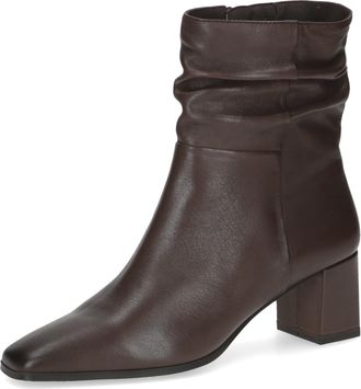 Caprice Caprice Damen Stiefeletten aus Leder Karrèe, Braun (Dk Brown Nappa), 39 EU