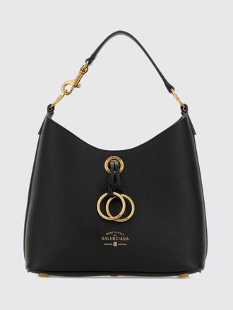 Balenciaga Mini sac &agrave; main Carrie en cuir grain&eacute; avec fermoir &agrave; crochet et anse plate