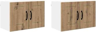 vidaXL Küchenwandschrank mit Regal 2 pcs Artisan-Eiche 60 x 31 x 40 cm vidaXL