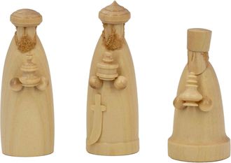 Rudolphs Schatzkiste Krippenfigur DREI Weise aus dem Morgenland naturbelassen, stilisiert in 3 Teilen BxHxT 2,5x6x2,5cm NEU Krippenk&ouml;nige K&ouml;nigsfiguren Heilige DREI K&ouml;nige