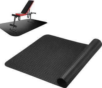 Generic Silikon-Fitnessmatte f&uuml;r Heimtraining - Rutschfest, Sto&szlig;absorbierend, Schalld&auml;mpfend, 160x75x0,3 cm, Perfekt f&uuml;r Laufband, Heimtrainer, Yoga, Pilates,