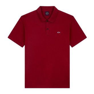 Paul & Shark Polo Piqu&eacute; mit Hai-Badge - - Tops - Herren - Rot - XL