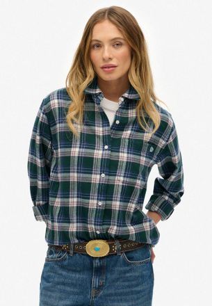 Superdry Karobluse CHECK FLANNEL BOYFRIEND SHIRT