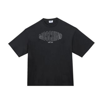Moschino Cristalli Logo Sport T-Shirt - - Tops - Herren - Schwarzk - L