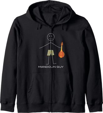 Whyitsme Design Lustiger Herren Mandoline Guy, Boy Mandoline Player Kapuzenjacke