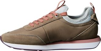 Calvin Klein Damen Retro Runner Sock Laceup Mix Mat Yw0Yw02060 Niedriges Oberteil, BEIGE (Desert Taupe/Blush/Bordeaux), 39 EU