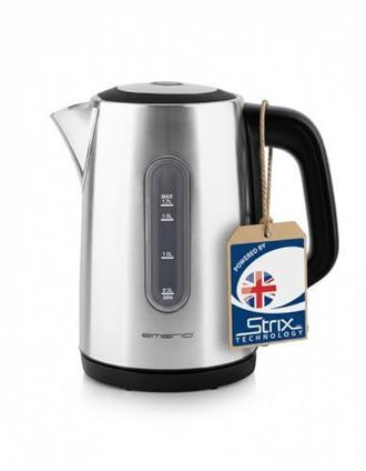 Emerio Wasserkocher Edelstahl SUS 304 | 1.7 Liter Volumen | 3000 Watt - schnelles Aufheizen | beleuchteter Ein/Aus-Schalter | 360&deg; Basis | Auto Off, Trockeng