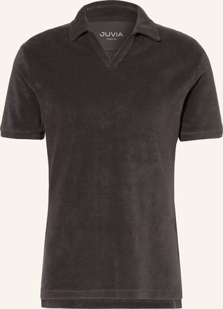 Juvia Frottee-Poloshirt grau