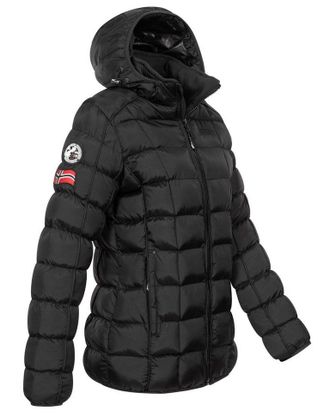 Geographical Norway Steppjacke Damen Steppjacke Parka Winterjacke Warm Gesteppt Outdoor Jacke Kapuze