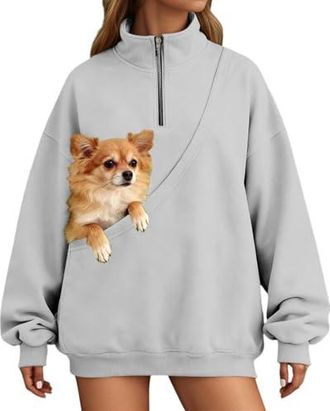 Generic Sweat à Capuche avec Poche pour Chat et Pochette Kangourou - Pull de Transport pour Chat et Chien - Pull à Manches Longues pour Les Amoureux des Anima