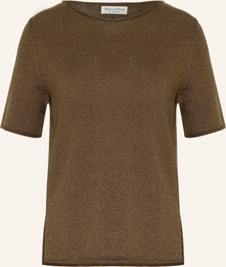Marc O'Polo Marc Opolo Strickshirt Mit Leinen braun