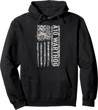 The Salty Veteran A-10 Warzenschwein Amerikanische Flagge Milit&auml;r Camo Warzenschwein Pullover Hoodie