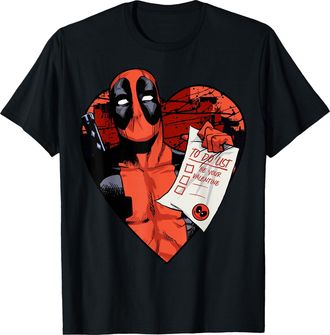 MARVEL Deadpool Valentine To Do List T-Shirt