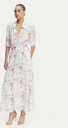 Luisa Spagnoli Hemdkleid Pietanza 543224 Creme Regular Fit