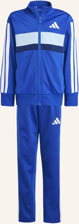 adidas Seasonal Essentials Tiberio 3-Streifen Tricot Kids Trainingsanzug blau