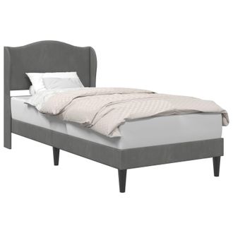 vidaXL Struttura Del Letto Grigio Scuro 90 X 200 Cm Velluto Vidaxl