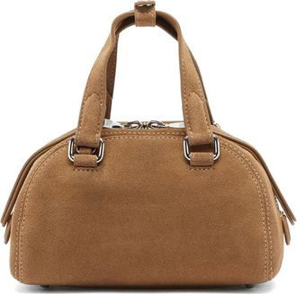 Diesel Embossed Logo Leather Top Handle Bag - Brown