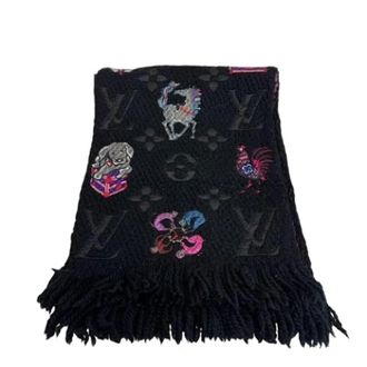 Louis Vuitton Pre-owned Vintage Wool Scarf - Femme - Pre-owned - Noir - Taille: ONE Size