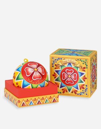 Dolce & Gabbana Decorative Glass Ball - Holiday Decoration Multicolor Onesize
