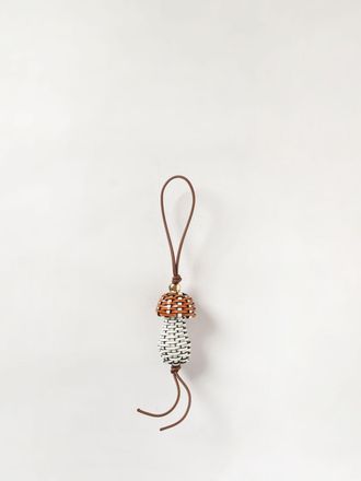 Loewe Porte-cl&eacute;s Mushroom en cuir de veau tress&eacute; bicolore avec monogramme