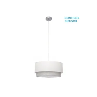 Fabrilamp Fabrilamp - Lampe suspendue Kenya 3xe27 Blanc/gris 40d de