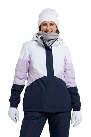 Mountain Warehouse Moon Damen-Skijacke - Schneedicht, Mikrofaser-Isolierung, winddichte Winterjacke, warm, verstellbare Kapuze - Ski-Bekleidung f&uuml;r den Snowboard-Urlaub 