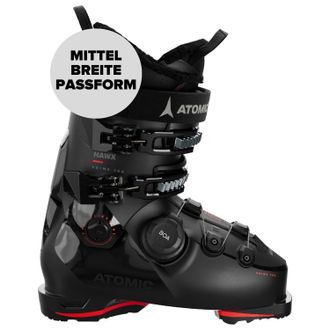 Atomic HAWK PRIME 100 BOA GW Skischuhe - Größe 32/32.5 - Alpin-Skischuh in Black/Red - Boots mit 3D Knöchel & Ferse für präzisen Sitz - Ideal für Skifahrer m