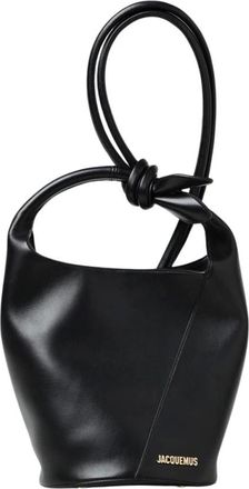 Jacquemus Femme, Sacs, Noir, Taille: ONE Size Le Bambino Knotted Handle Bucket Bag