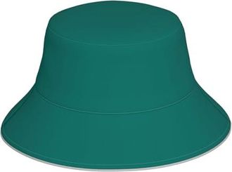 Generic Chapeau De Seau Unisexe Image Vert Lime Pur Chapeau De P&ecirc;che Mode Pliable Bonnet De Soleil, pour La Randonn&eacute;e, Plage, Sports, 56-58cm