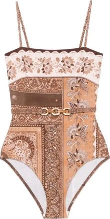 Zimmermann Femme, Maillots de bain, Multicolore, Taille: 44 FR Lucky Bandeau One-Piece