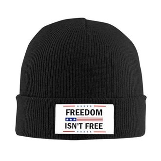Generic La Libert&eacute; A Un Prix. F&ecirc;te Nationale Am&eacute;ricaine du 4 Juillet. Unisex Bonnet De P&ecirc;cheur Classique Bonnets Tricot&eacute; Souple Skull Cap pour Jogging Sport T