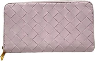 Bottega Veneta Portefeuille long bi-pli Intrecciato 608053 Pre-owned - Femme - Pre-owned - Rose - Taille: ONE Size