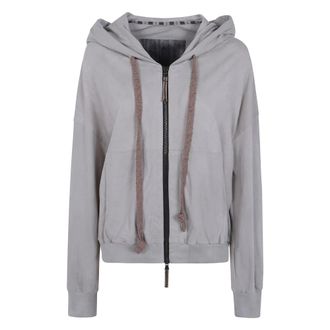 Ziggy Chen Cropped Full Zip Hoodie - - Sweatshirts & Hoodies - Damen - Grau - 2XS