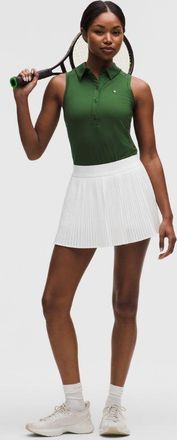 lululemon RePleat Tennisrock mit Falten und hohem Bund f&uuml;r Frauen - Gr&ouml;&szlig;e 10 in White