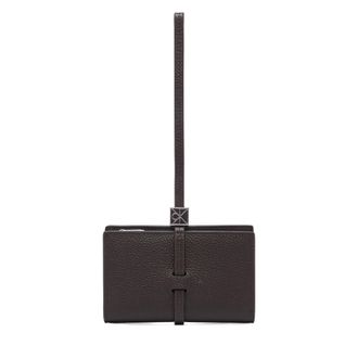 Calvin Klein Geldb&ouml;rse Calvin Klein Emblem Hw Pebble Wallet On Strap LV04F1130G Braun
