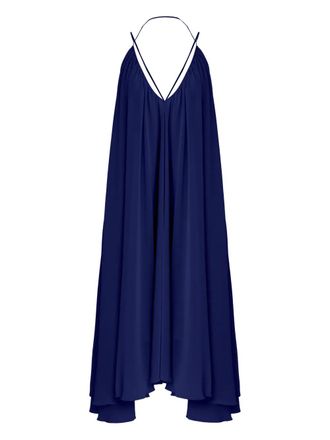 OLYMPIAH robe plissée à dos-nu - Bleu