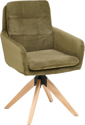 Livetastic Armlehnstuhl, Gr&uuml;n, Holz, Metall, Textil, Eiche, Pappel, massiv, Sperrholz, F&uuml;llung: Schaumstoff, Flachrohr, 60x93x65.5 cm, Sitzfl&auml;che 360&deg; drehbar, E