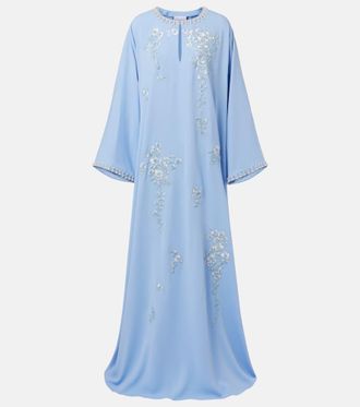 Carolina Herrera Cafetan en crêpe à ornements