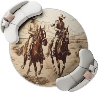 Generic Kaki Tapis de Salon Rond 100 cm, Vintage Western D&eacute;sert Tapis Chambre Antid&eacute;rapant Lavable, Ne Perd Pas Ses Poils Moelleux Moquette pour Chambre denfa