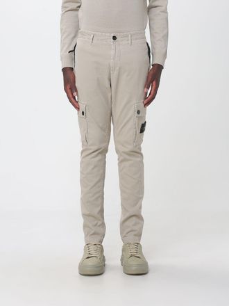 Stone Island Pantalon cargo en coton organique stretch avec logo Compass