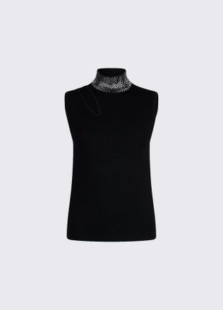 Liu Jo Strickpullover Strickoberteil - Top Damen - Stricktop - Shirt - schwarzes Top