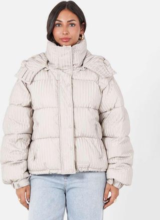 Sixth June Doudoune oversize effet iris&eacute; - Beige-Neutre