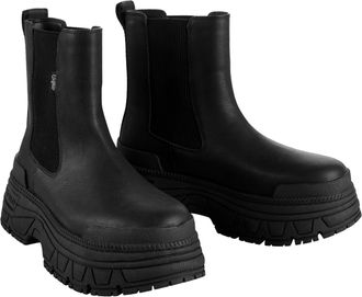 Buffalo Damen Stiefel Schuhe Stiefeletten Fusion Chelsea, Farbe:Schwarz, Schuhgr&ouml;&szlig;e:EUR 39, Artikel:-Black